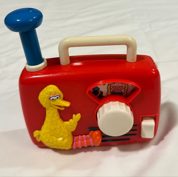 Sesame Street | Toys | Vtg Sesame Street Red And Yellow Toy Radio ...